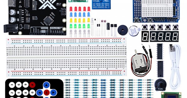 STEAM Electronic Programming Learning Component UNO R3 Beginner's Kit Compatible with Arduino ...